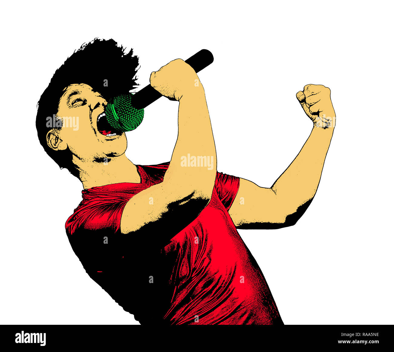 Male singer cartoon hi-res stock photography and images - Alamy