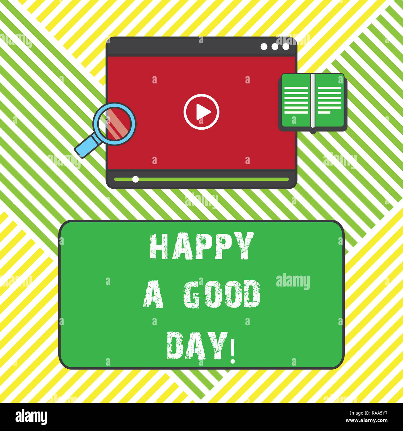 Text sign showing Happy A Good Day. Conceptual photo Best wishes for ...