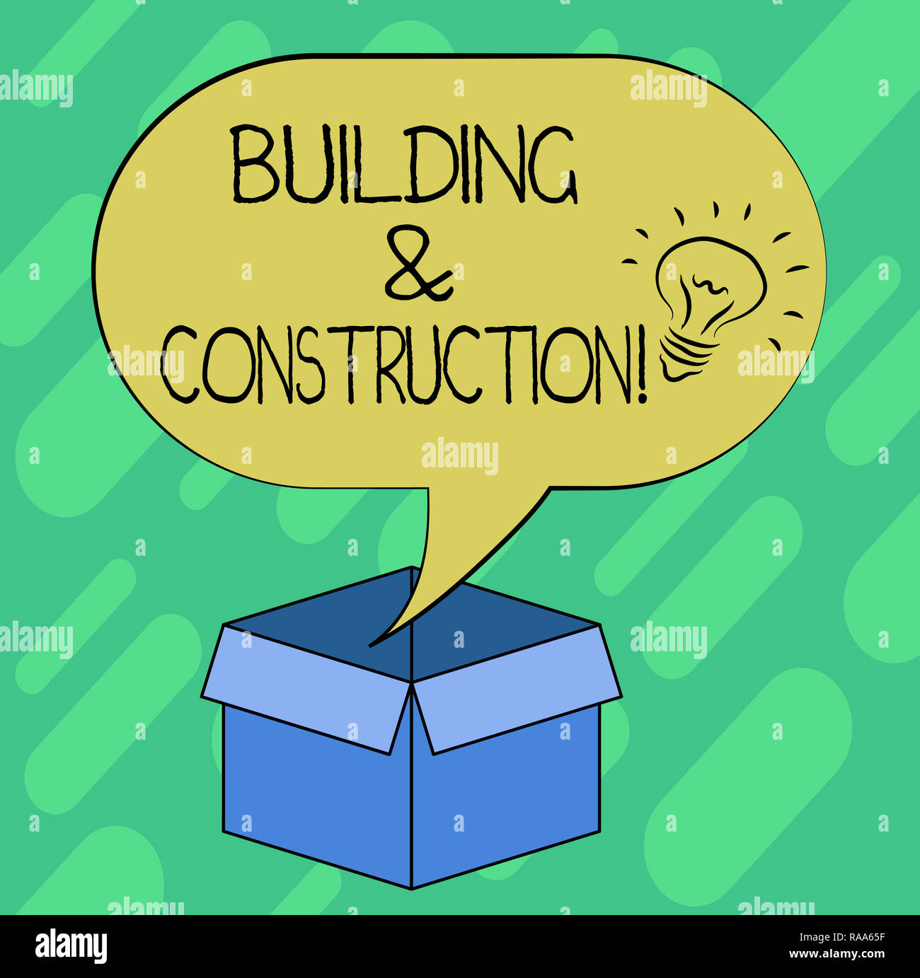 Conceptual hand writing showing Building And Construction. Business ...