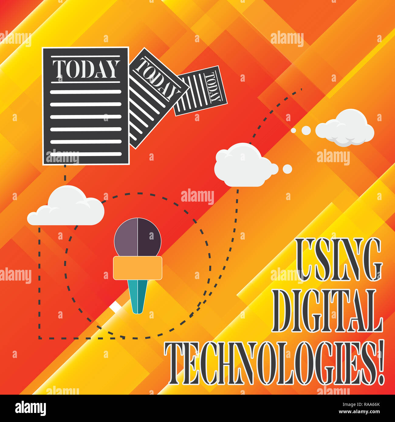 Handwriting text Using Digital Technologies. Concept meaning use ...