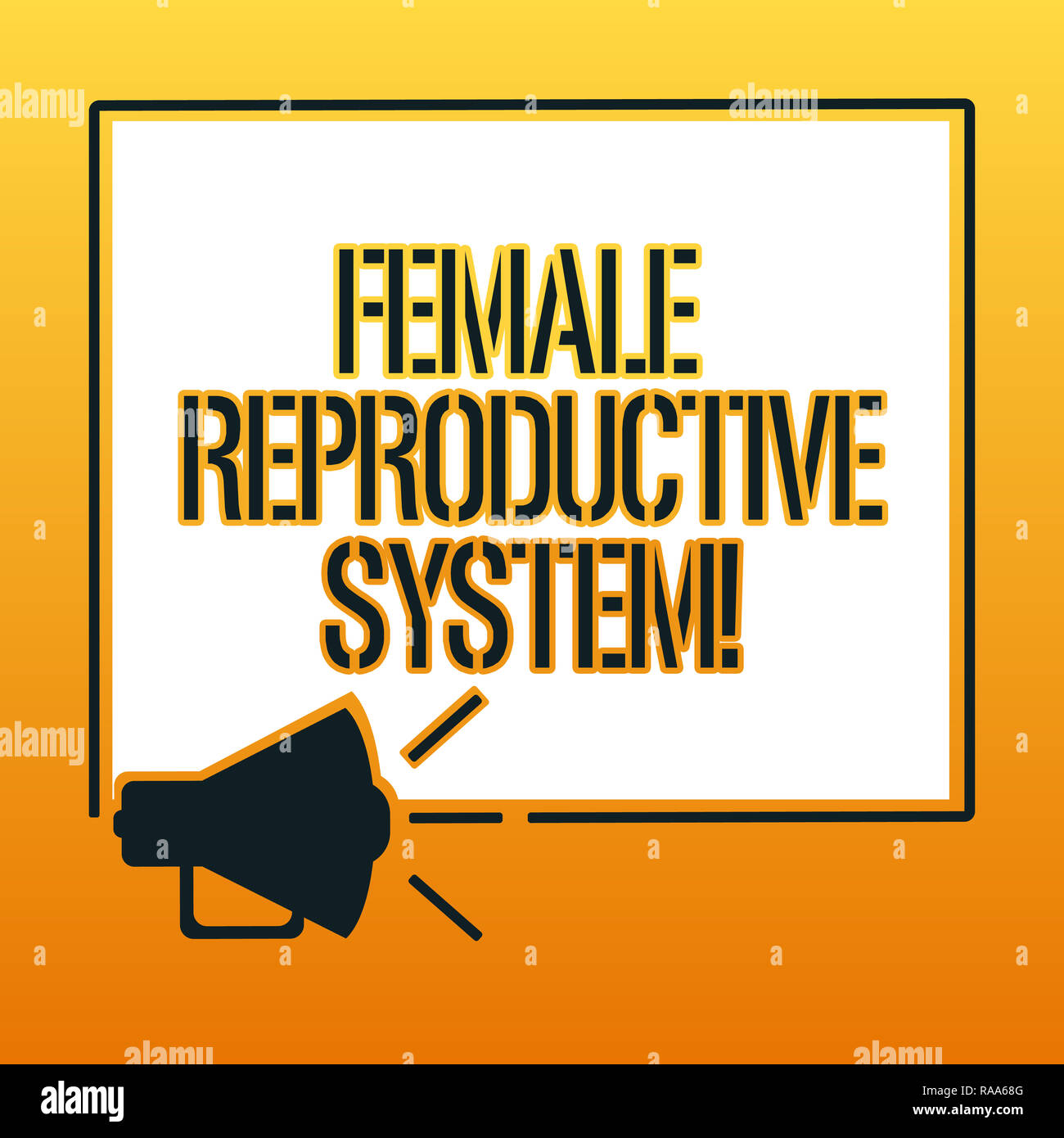 Handwriting text writing Female Reproductive System. Concept meaning ...