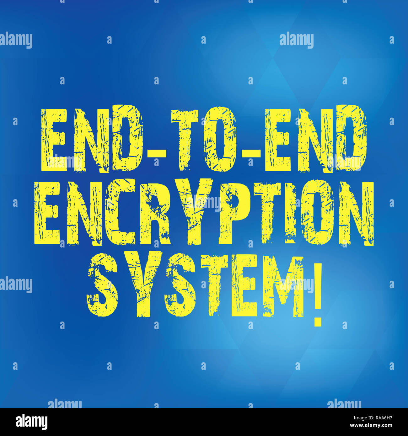Writing note showing End To End Encryption System. Business photo ...