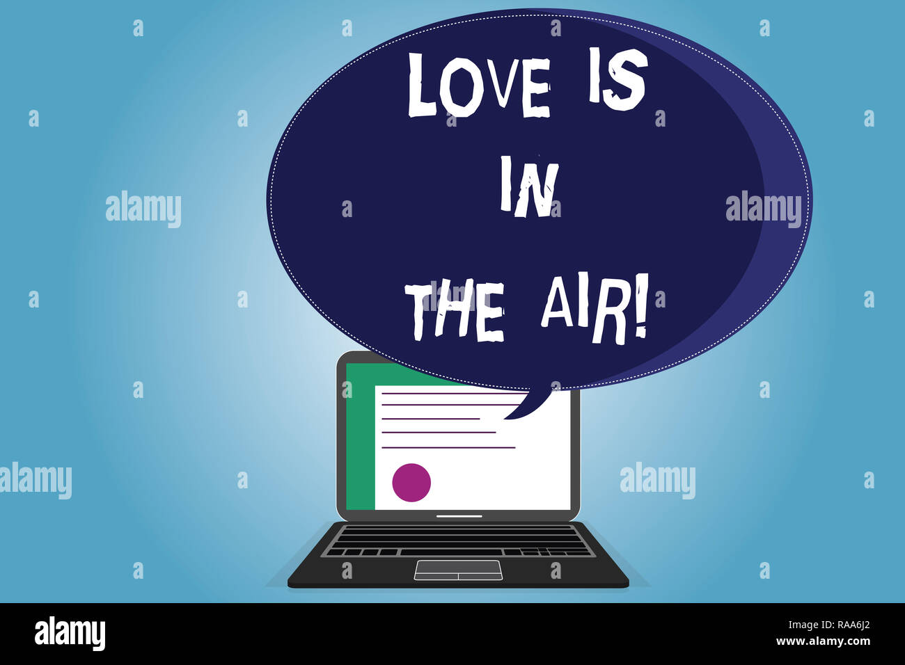 Text sign showing Love Is In The Air. Conceptual photo Roanalysistic ...
