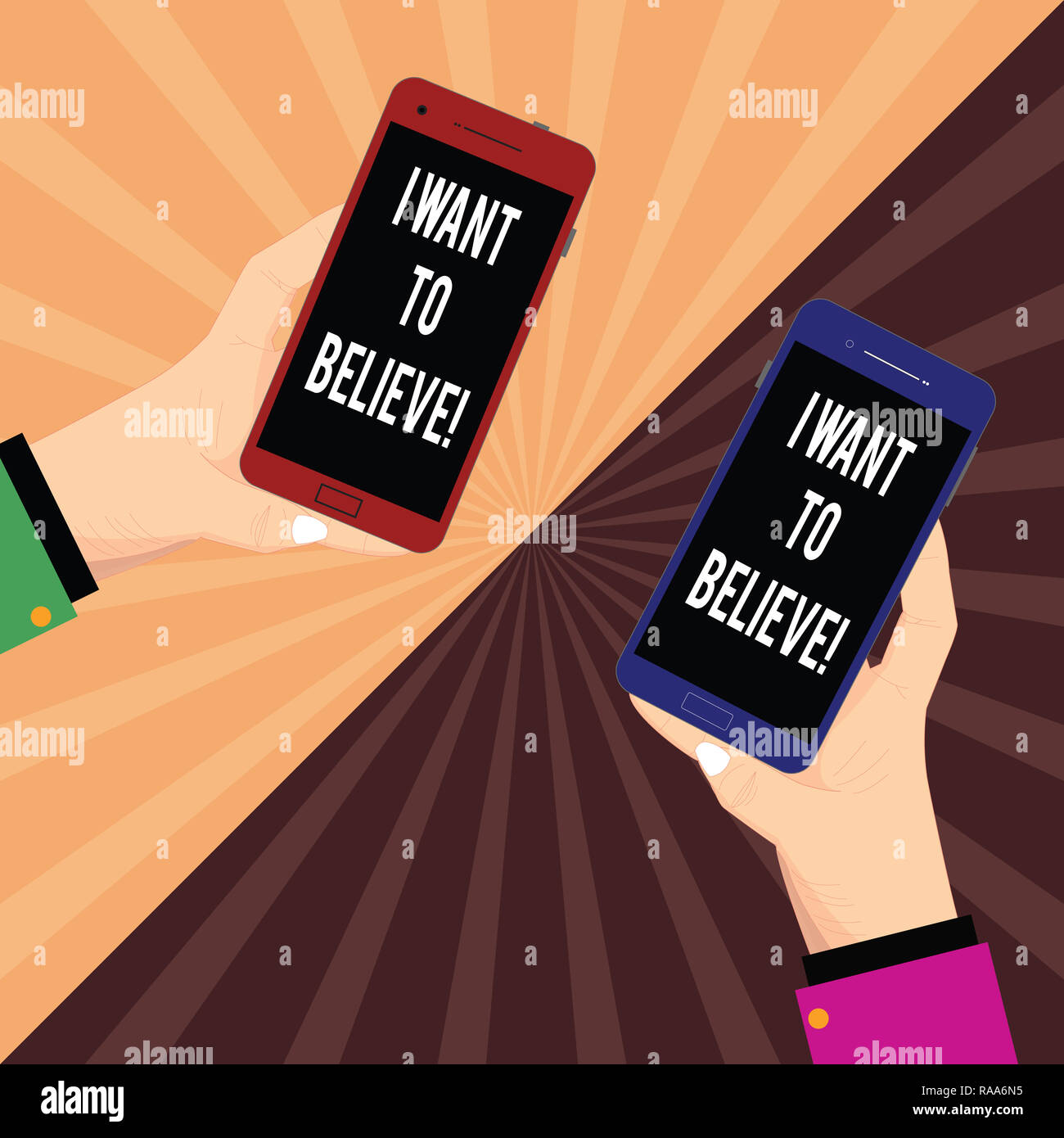 Conceptual hand writing showing I Want To Believe. Business photo text ...