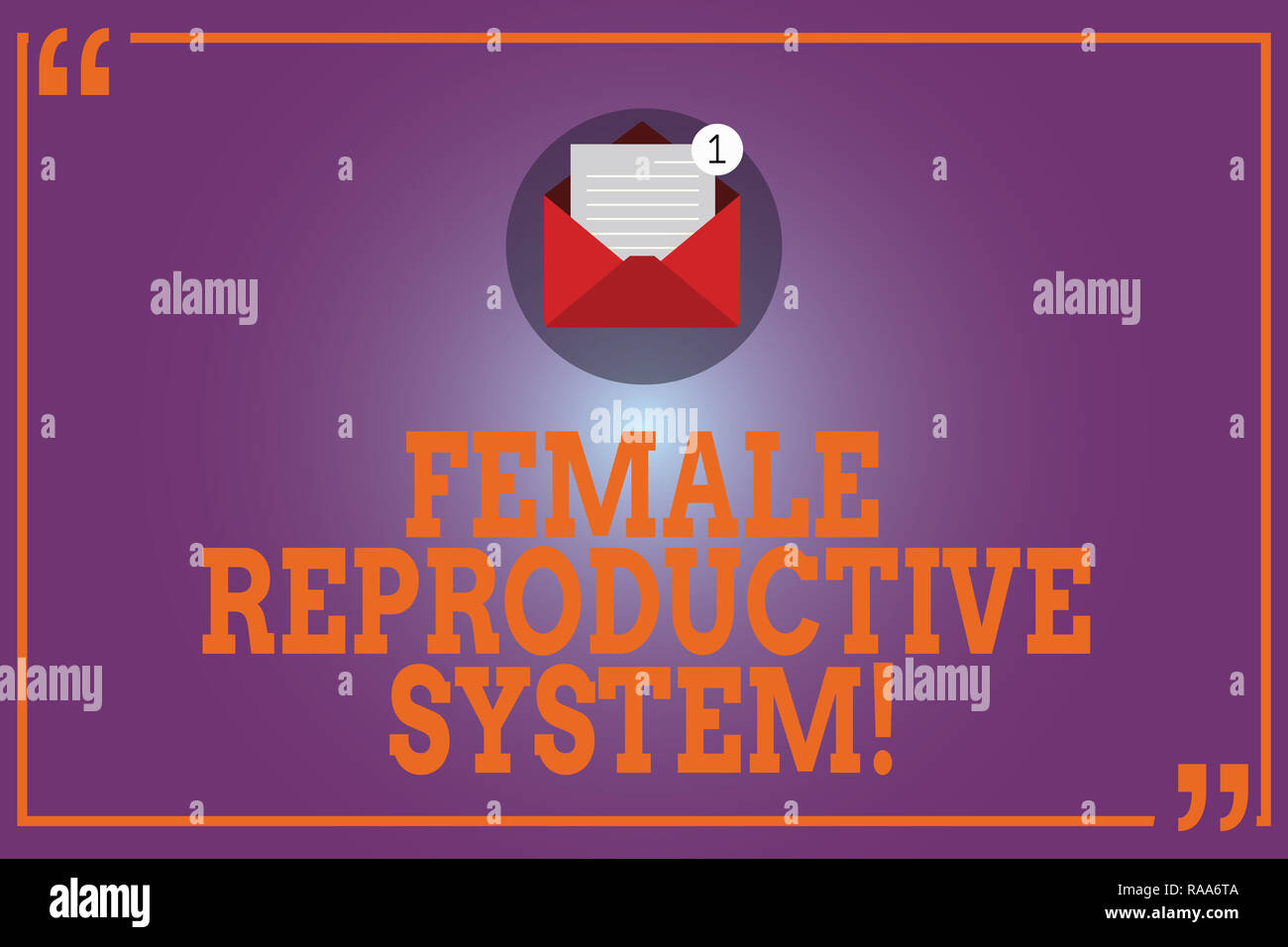 Conceptual hand writing showing Female Reproductive System. Business ...