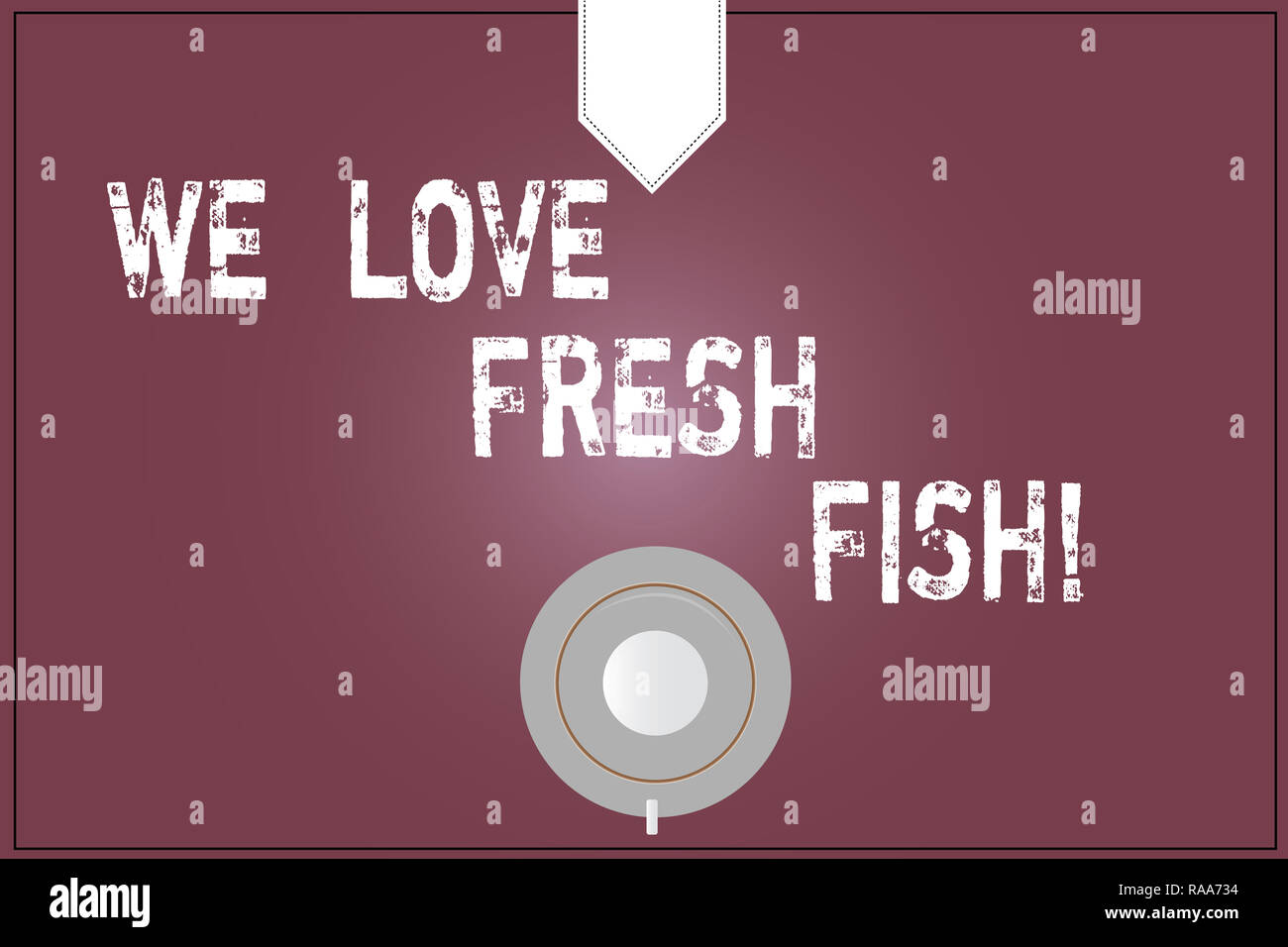 Word writing text We Love Fresh Fish. Business concept for Seafood ...
