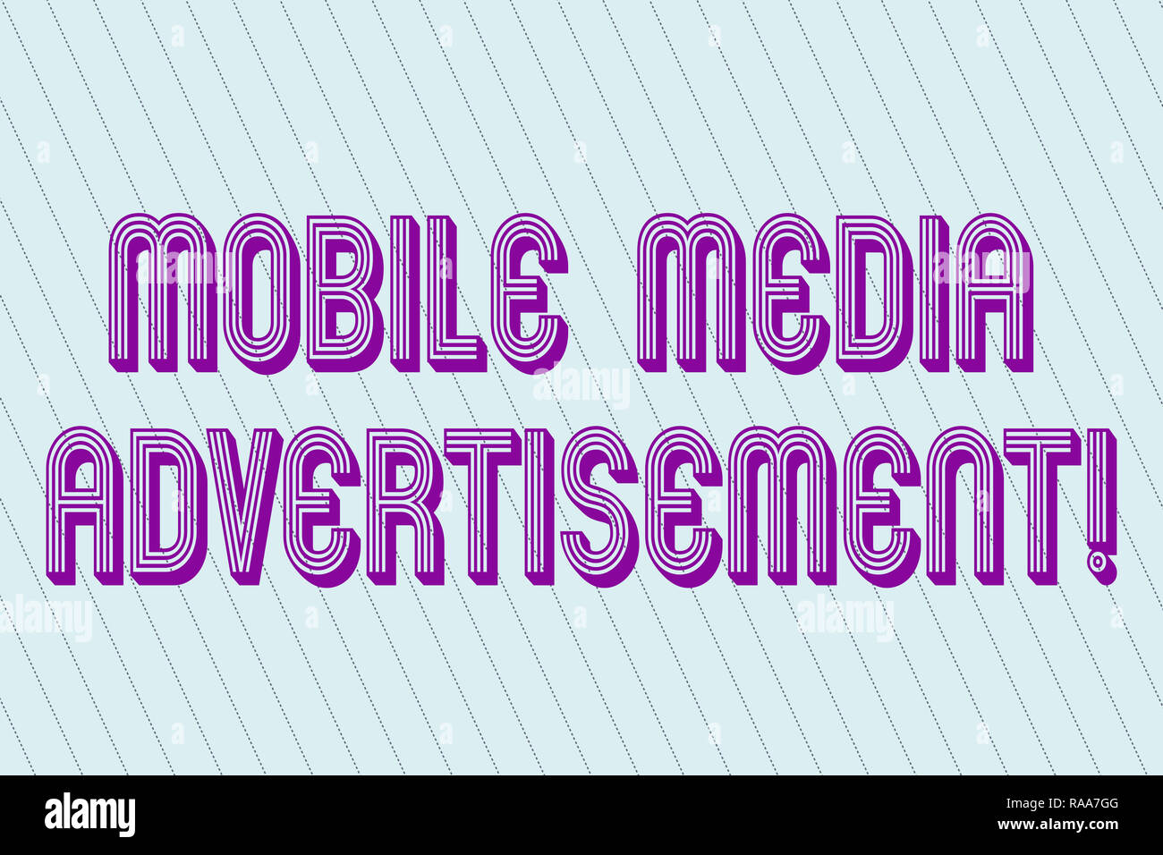 Handwriting text Mobile Media Advertisement. Concept meaning ...