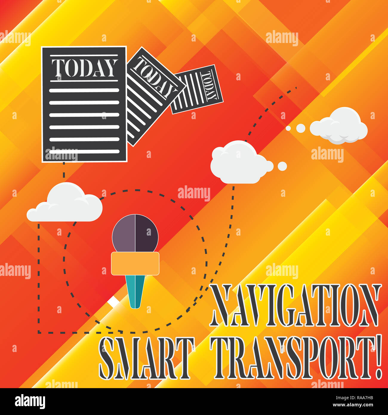 Handwriting text Navigation Smart Transport. Concept meaning Safer ...
