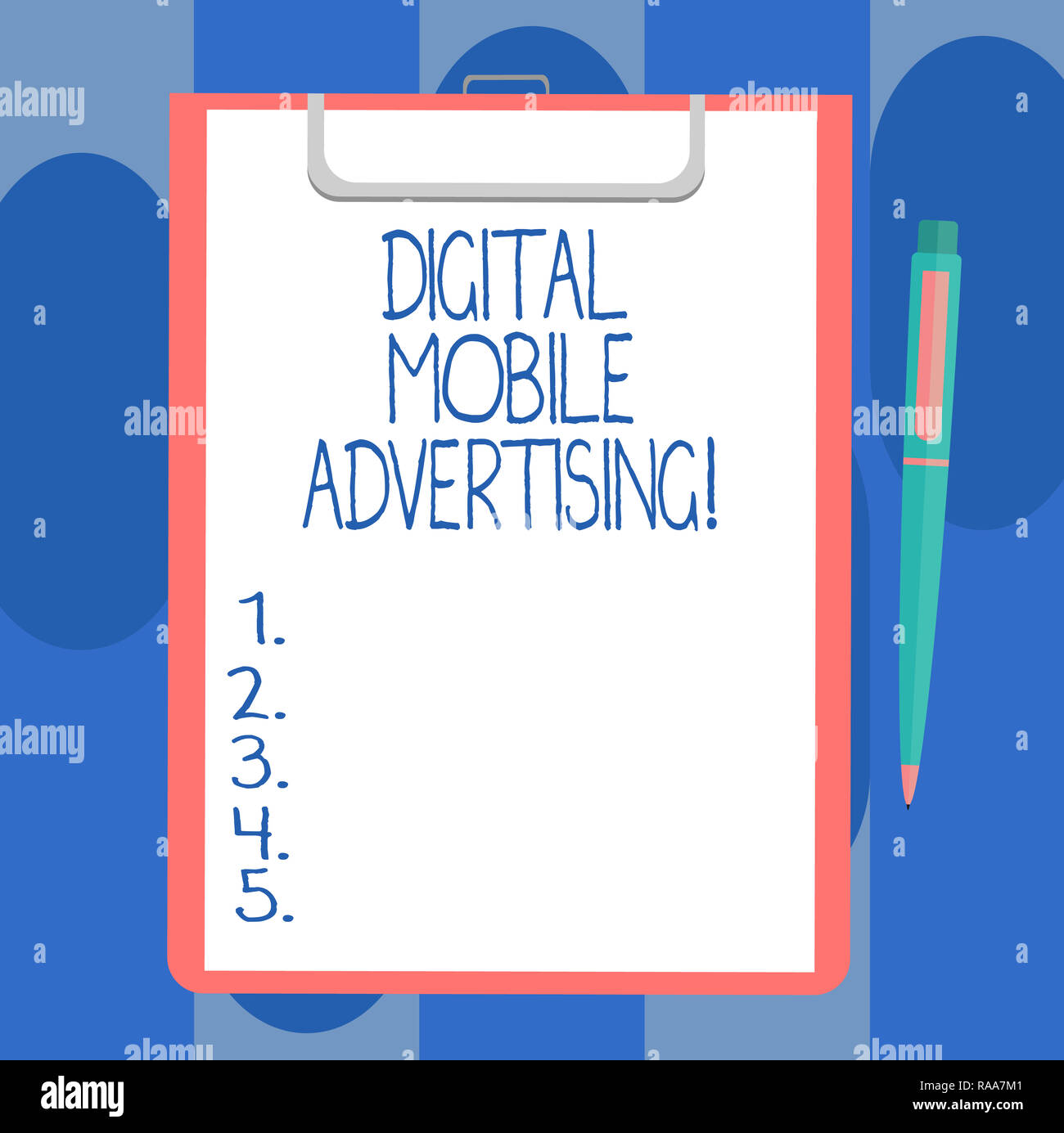 Handwriting text writing Digital Mobile Advertising. Concept meaning ...