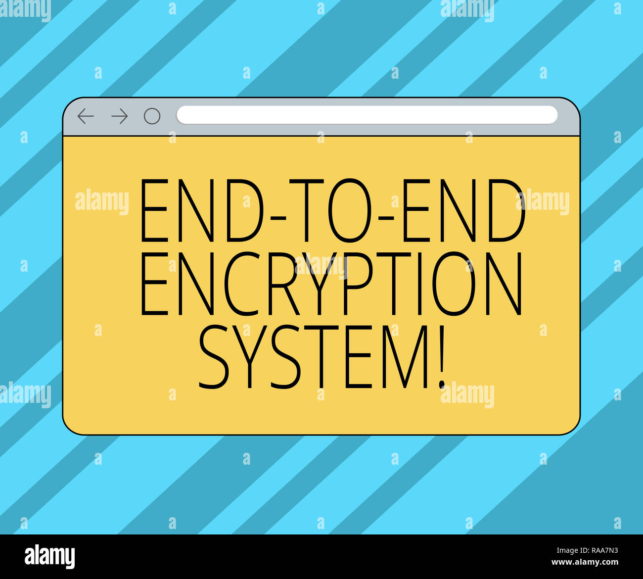 Text sign showing End To End Encryption System. Conceptual photo method ... Text sign showing End To End Encryption System. Conceptual photo method ...