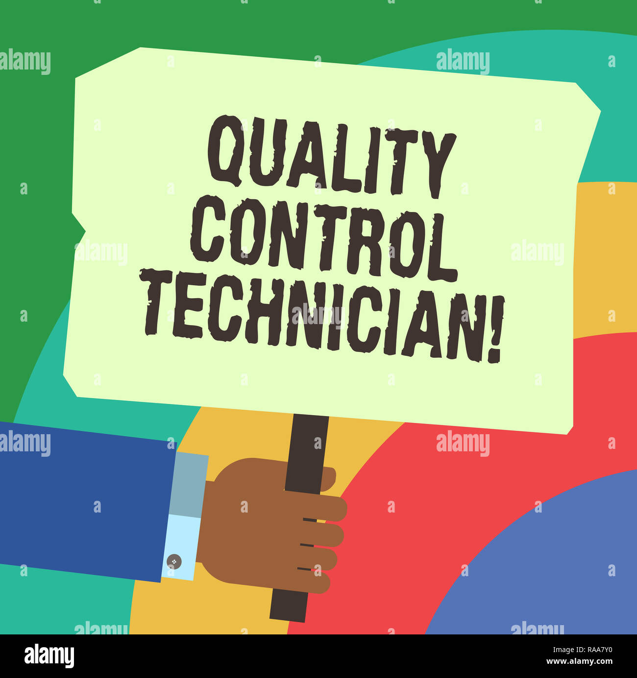 Handwriting text writing Quality Control Technician. Concept meaning ...