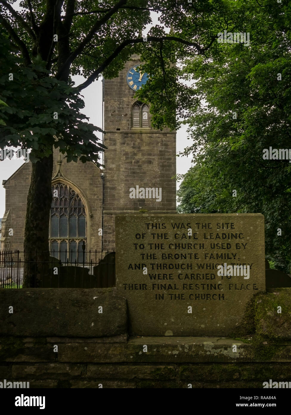 The gateway to church used by the Bronte family Stock Photo - Alamy
