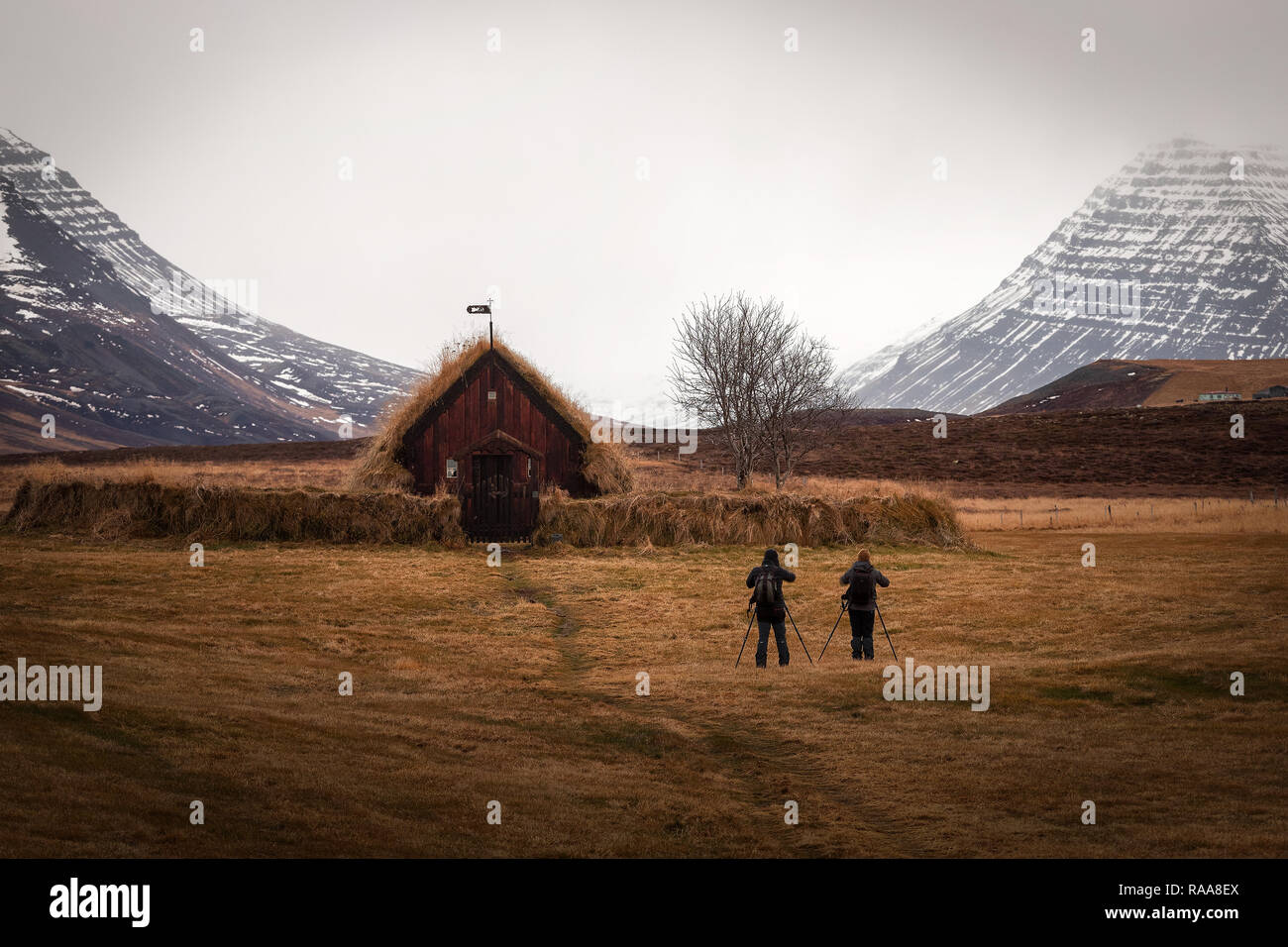Grafarkirkja in autumn, the oldest church in Iceland Stock Photo - Alamy