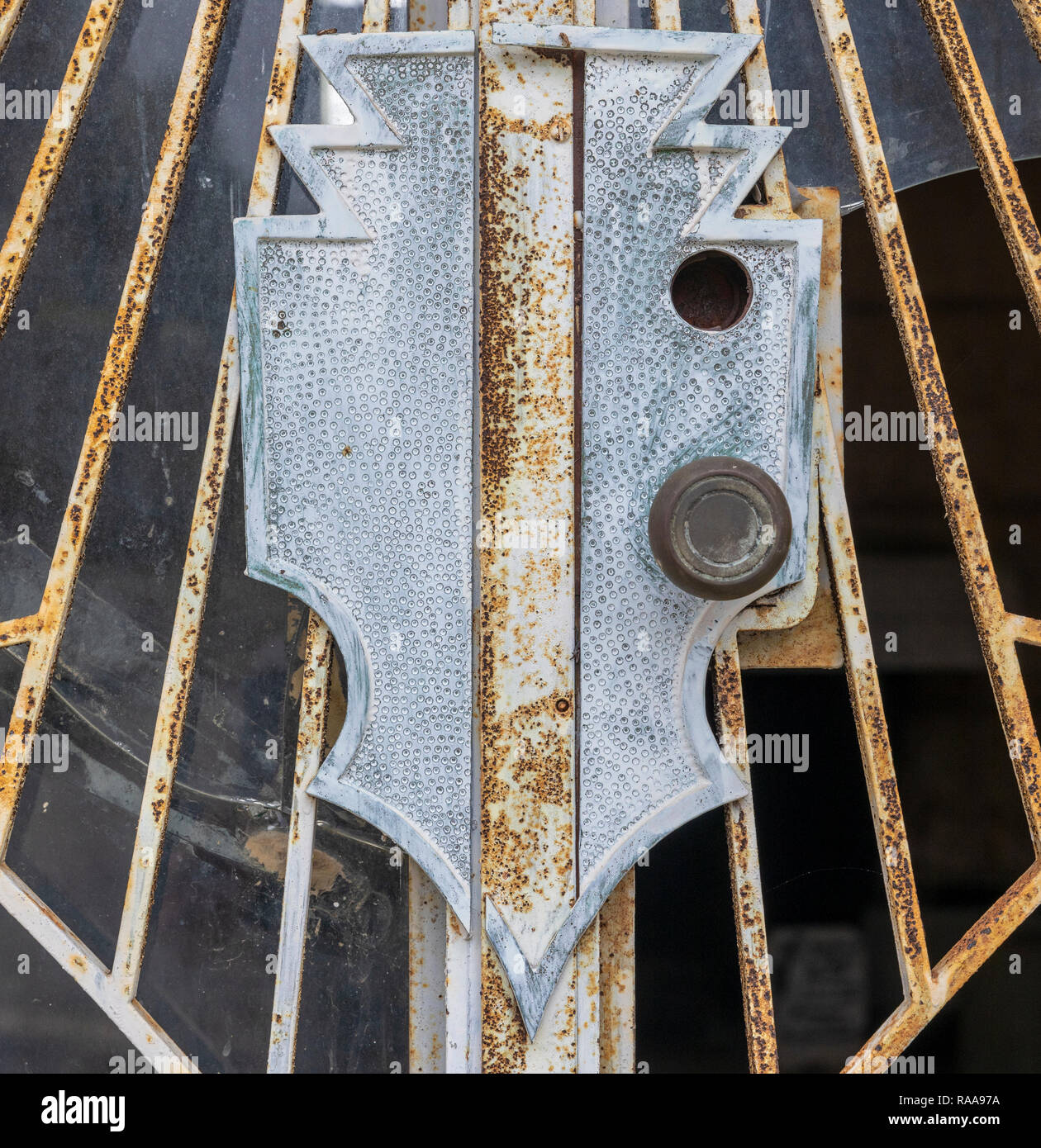 Rusty gate of mausoleum, Colon Cemetery, Havana, Cuba Stock Photo - Alamy