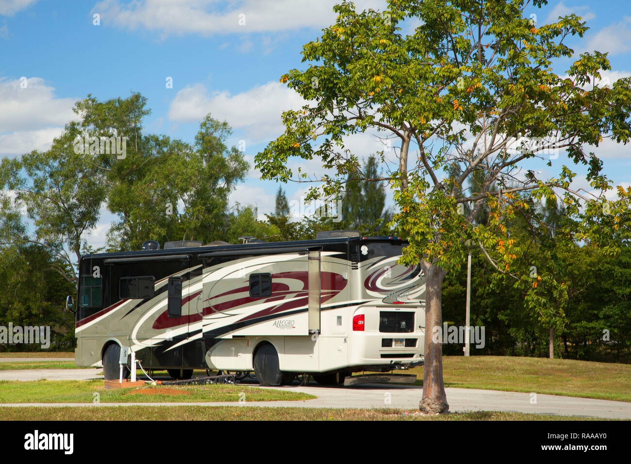 Motorhome in campground, CB Smith Park, Pembroke Pines, Florida Stock ...
