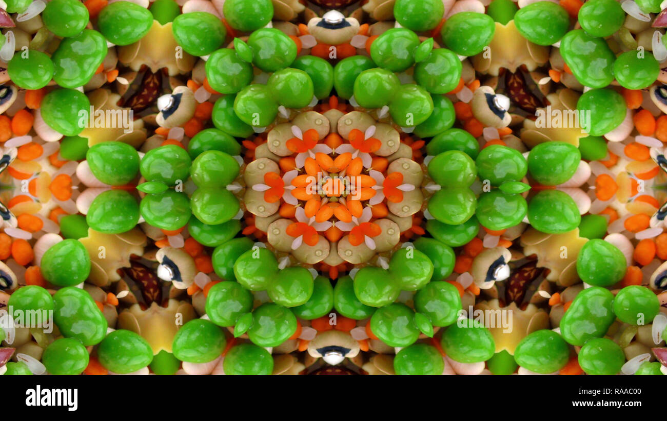 Abstract Vegetable Food Concept Symmetric Pattern Ornamental Decorative ...