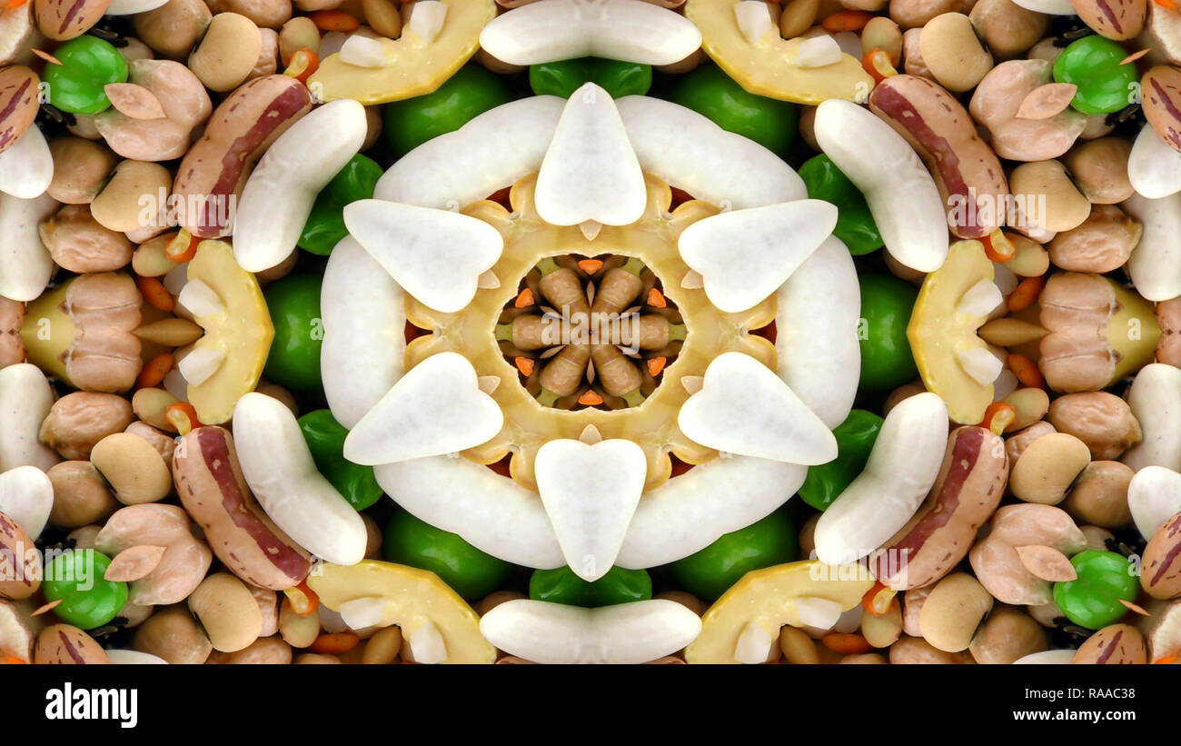 Abstract Vegetable Food Concept Symmetric Pattern Ornamental Decorative ...