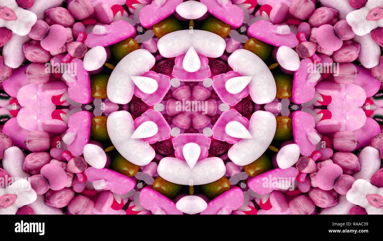 Abstract Vegetable Food Concept Symmetric Pattern Ornamental Decorative ...