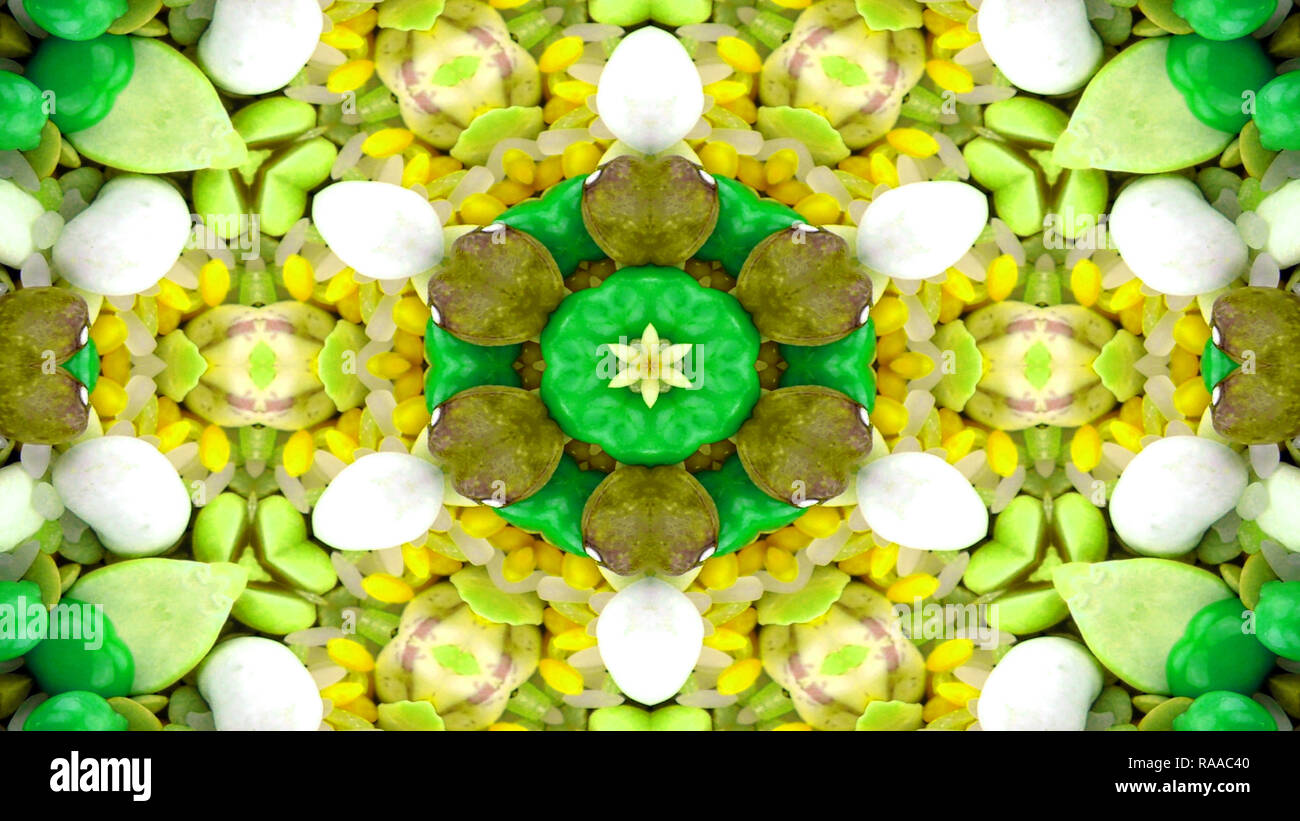 Abstract Vegetable Food Concept Symmetric Pattern Ornamental Decorative ...