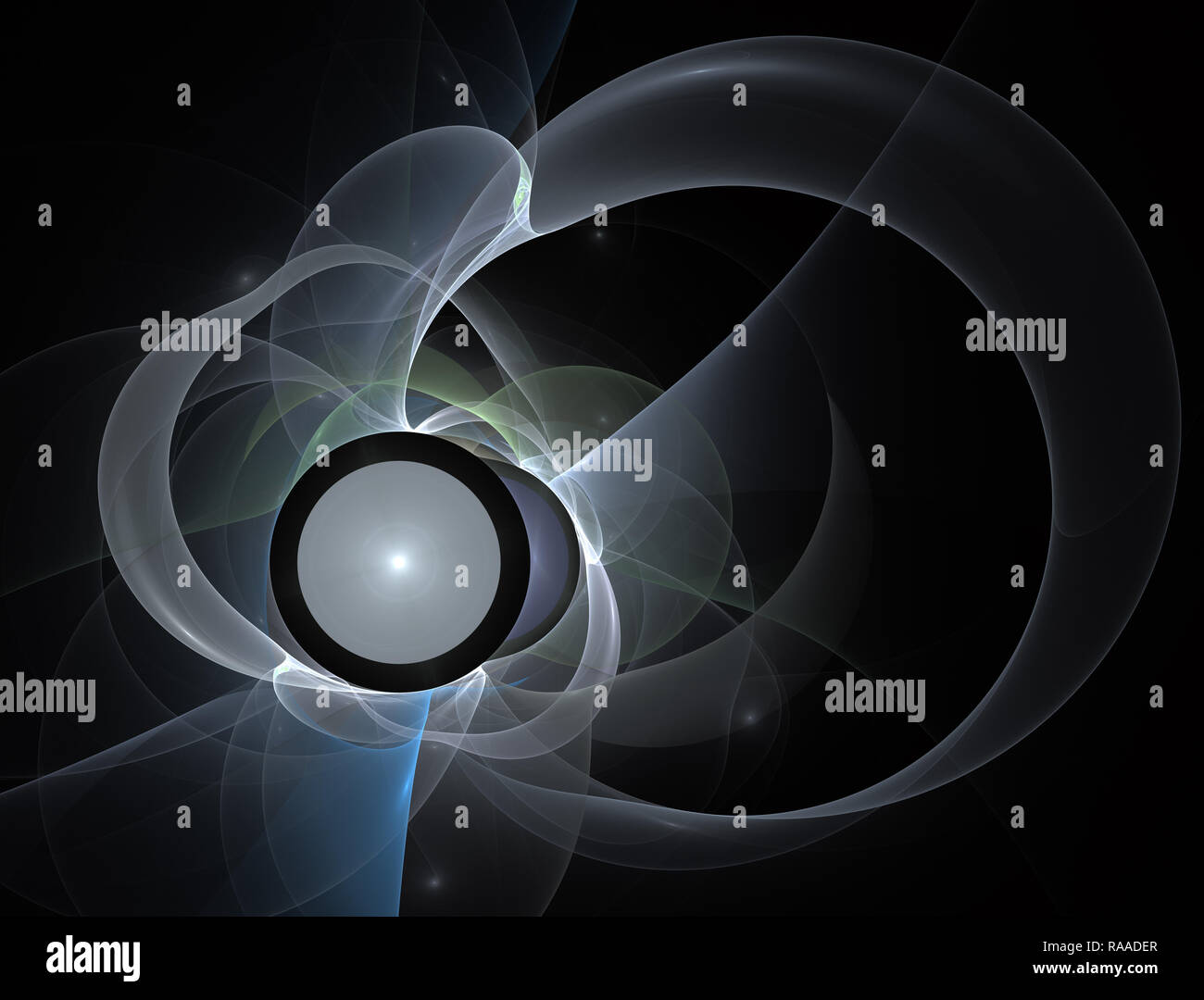 Tech fractal background - wave and curves. Abstract computer-generated ...