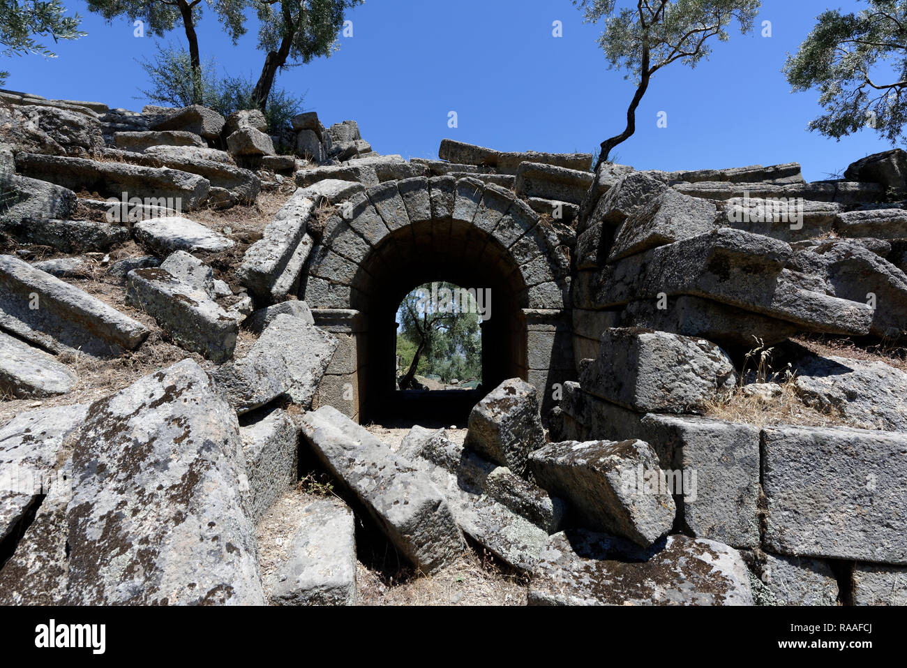 Diazoma arched exit / entrance tunnel of the Hellenistic theatre of ...