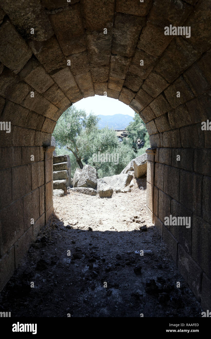 Diazoma arched exit / entrance tunnel of the Hellenistic theatre of ...
