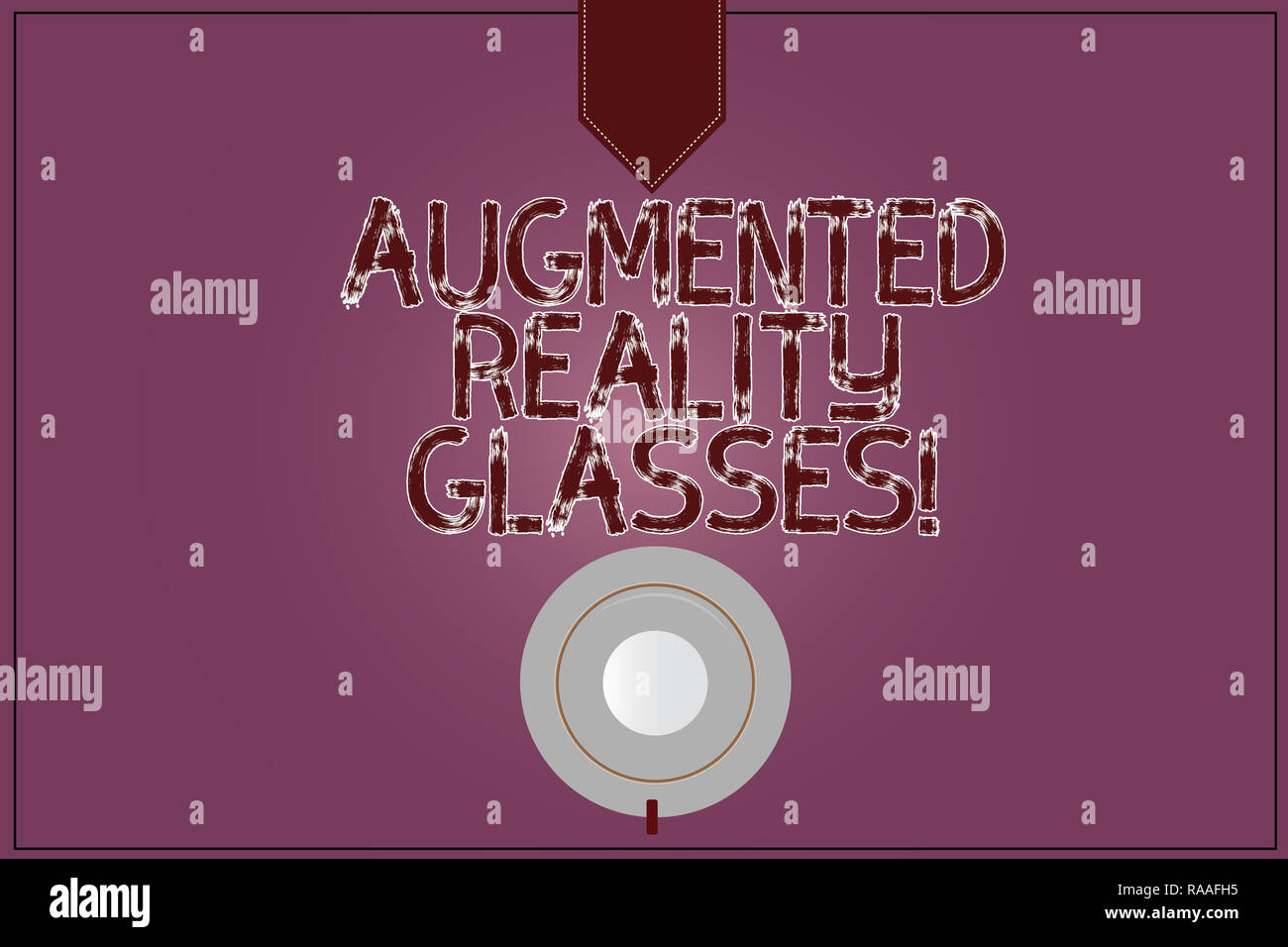 Writing note showing Augmented Reality Glasses. Business photo ...