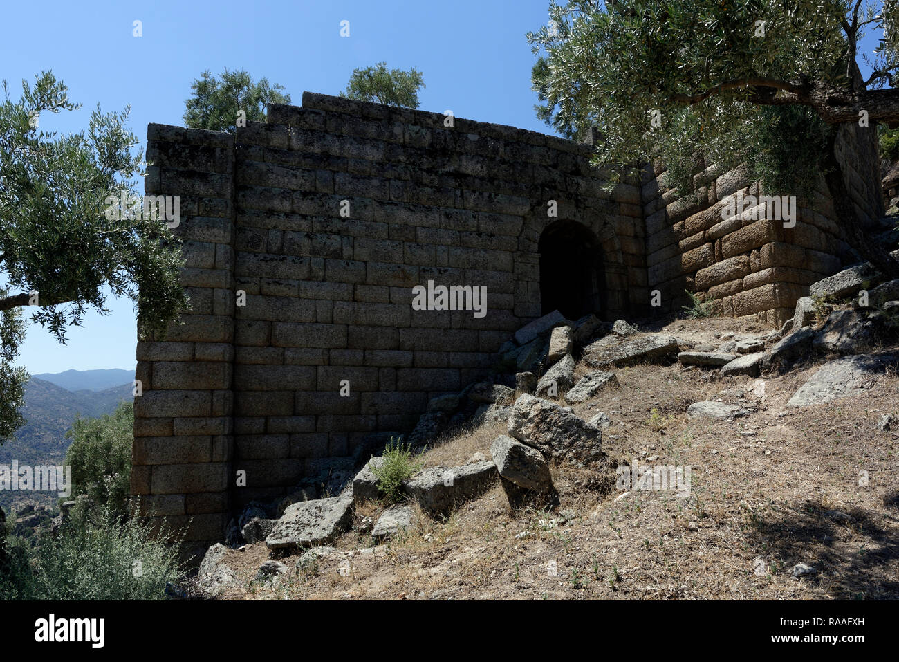 Diazoma arched entrance tunnel and retaining wall of the Hellenistic ...