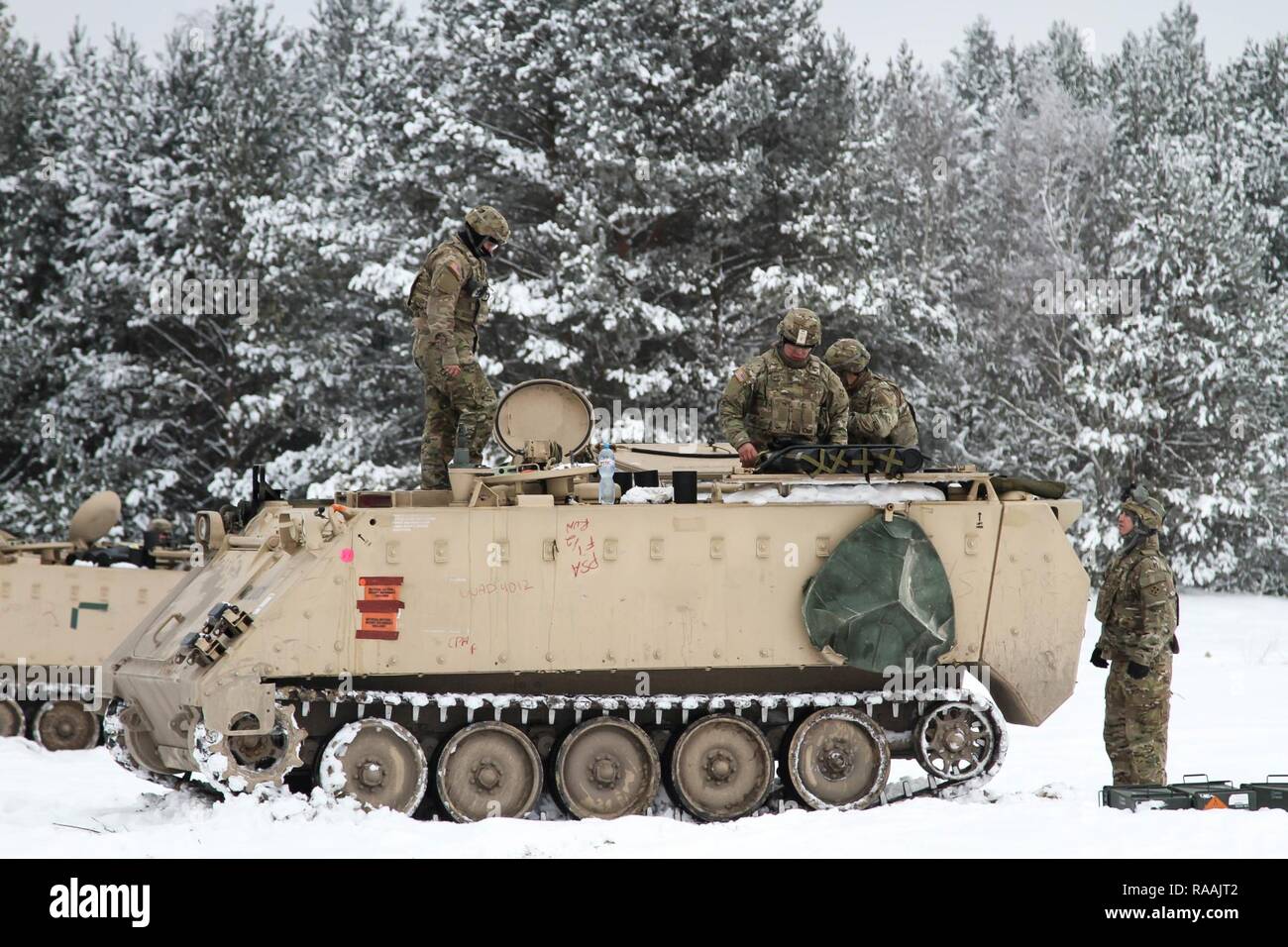 Soldiers from 1st Battalion, 8th Infantry Regiment, 3rd Armored Brigade ...
