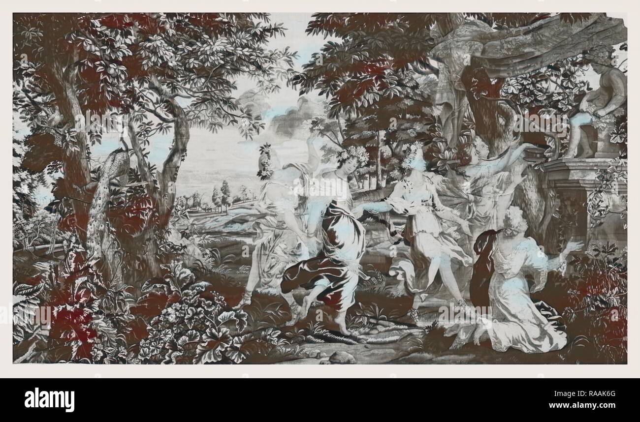 Nymphs paying homage to statue of Bacchus (Dionysus. Reimagined by ...