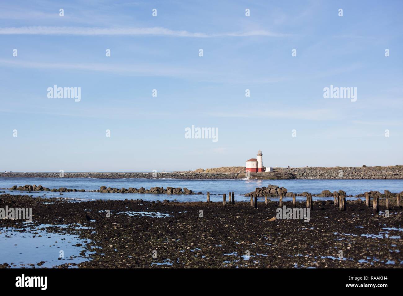 The Coquille River lighthouse in Bandon, Oregon, USA Stock Photo - Alamy