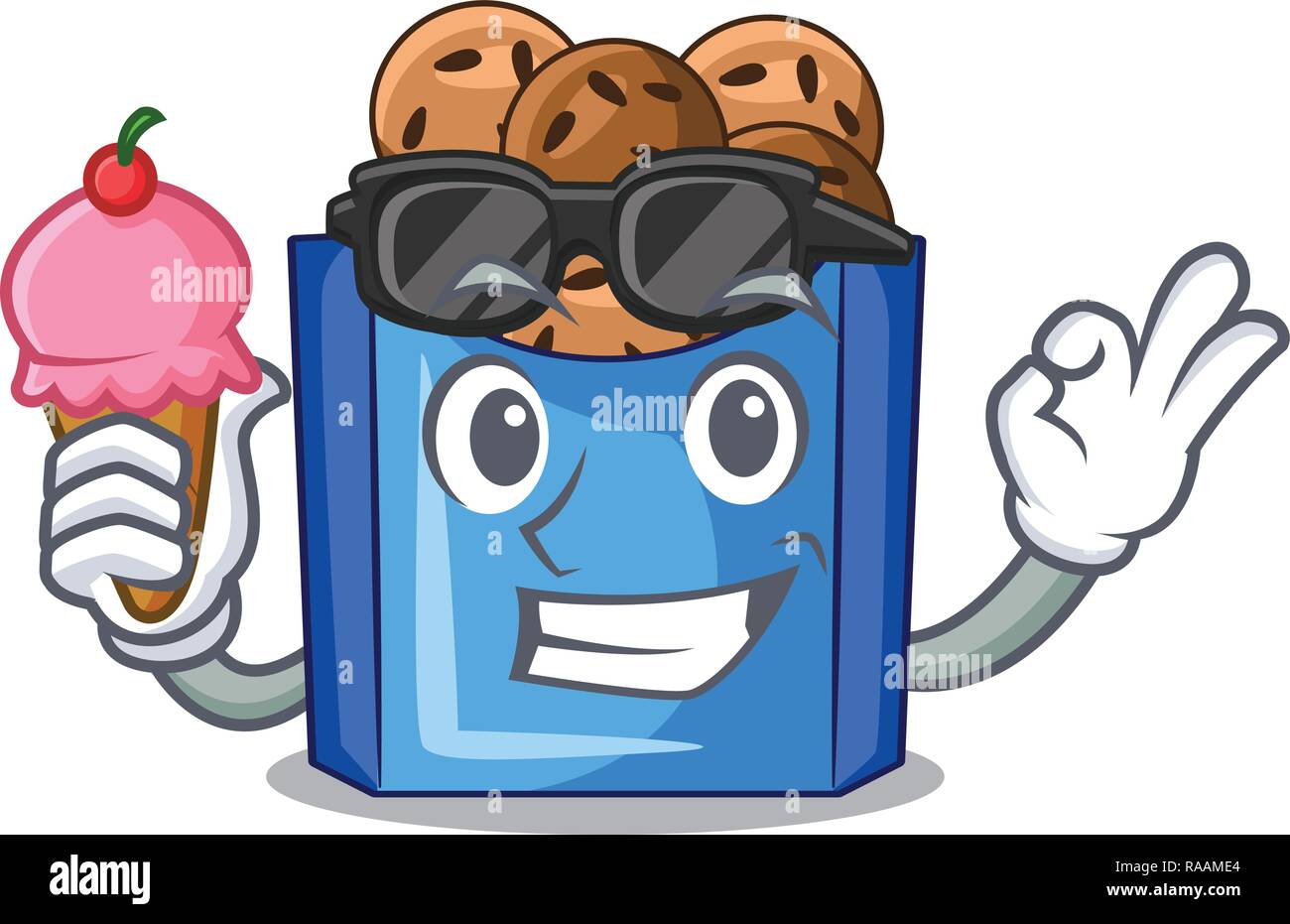 With ice cream falafel in fried on teflon cartoon Stock Vector Image ...