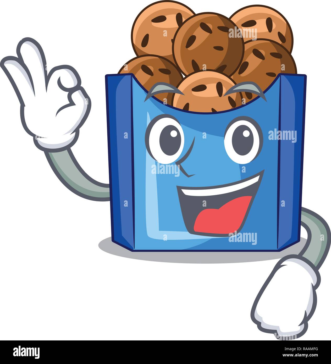 Okay falafel in fried on teflon cartoon Stock Vector Image & Art - Alamy