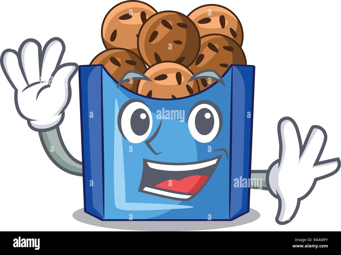 Waving falafel in fried on teflon cartoon Stock Vector Image & Art - Alamy