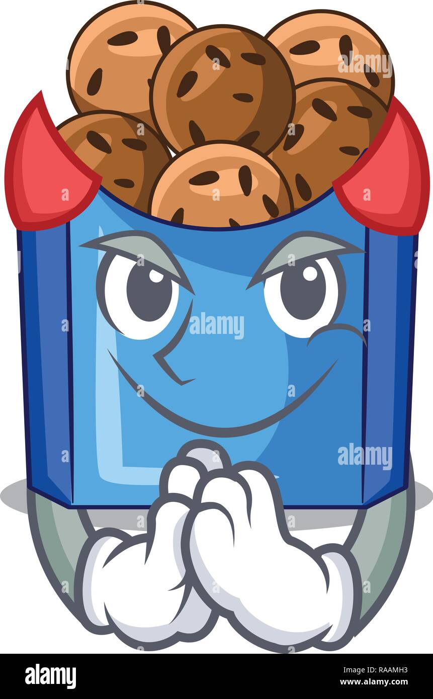 Devil fried falafel is on character plates Stock Vector Image & Art - Alamy