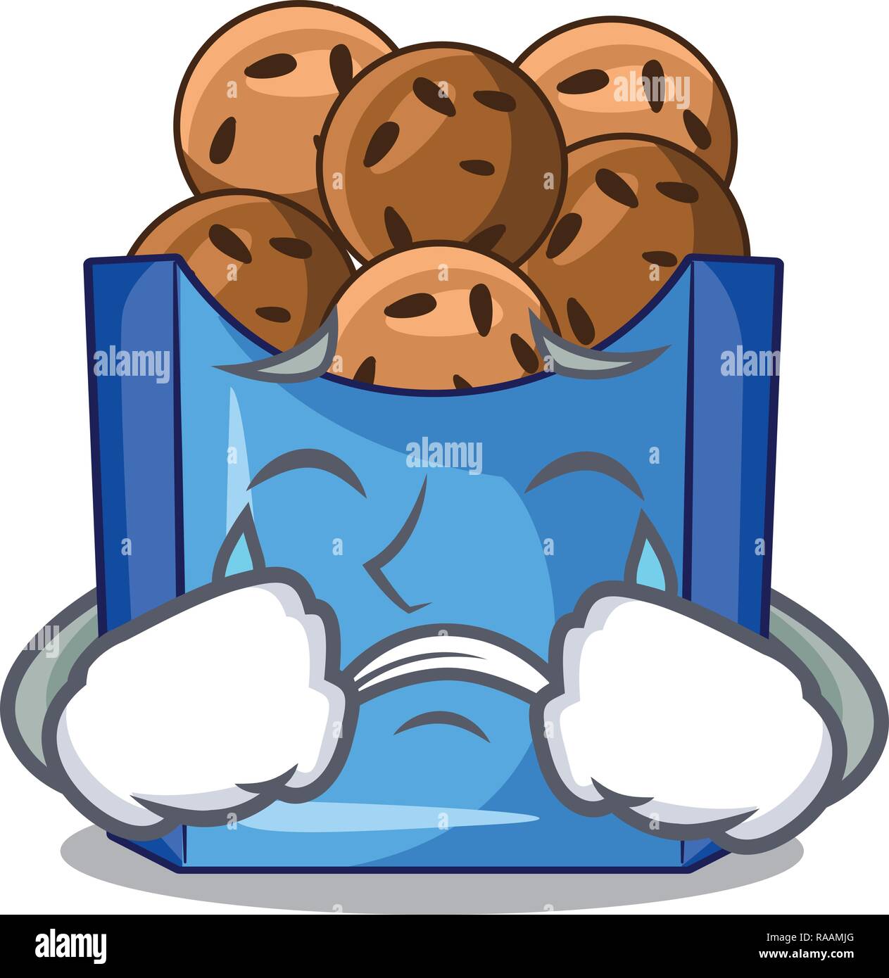 Crying fried falafel is on character plates Stock Vector Image & Art ...