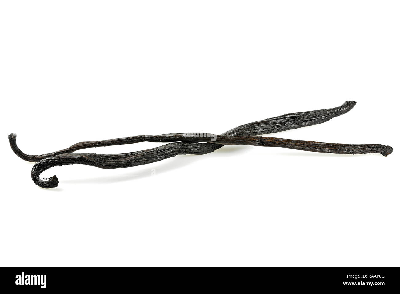 Bourbon vanilla pods isolated on white background Stock Photo - Alamy