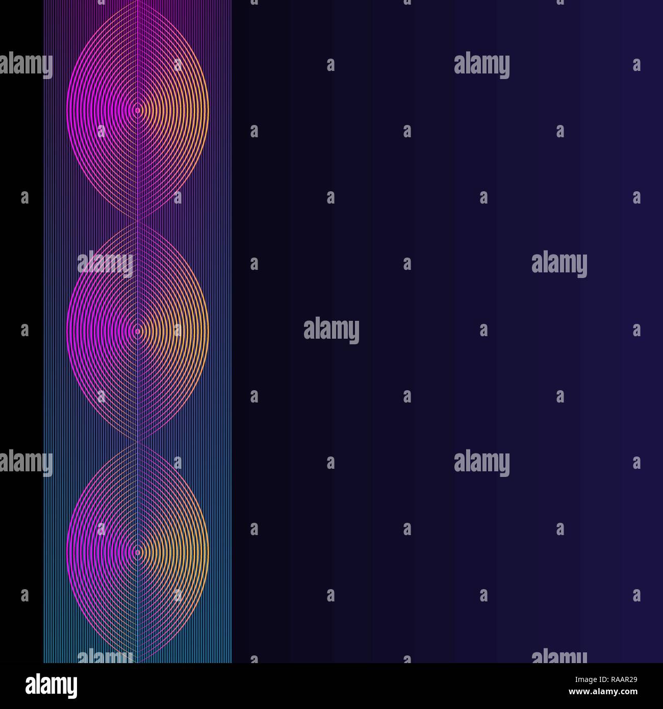 color neon abstract gradient linear on dark background. bright print 10 ...