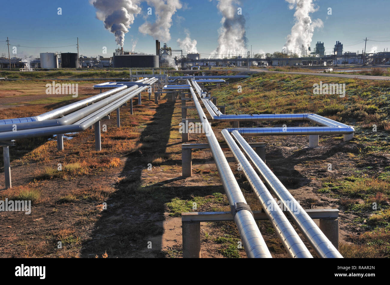 Pipe and Refinery pipelines Stock Photo - Alamy