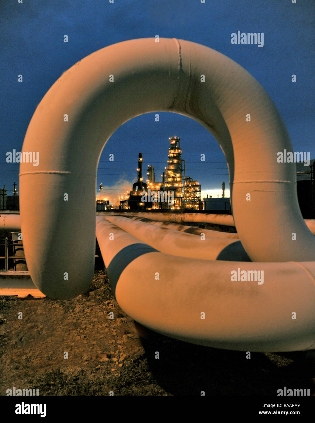 Pipe and Refinery pipelines Stock Photo - Alamy