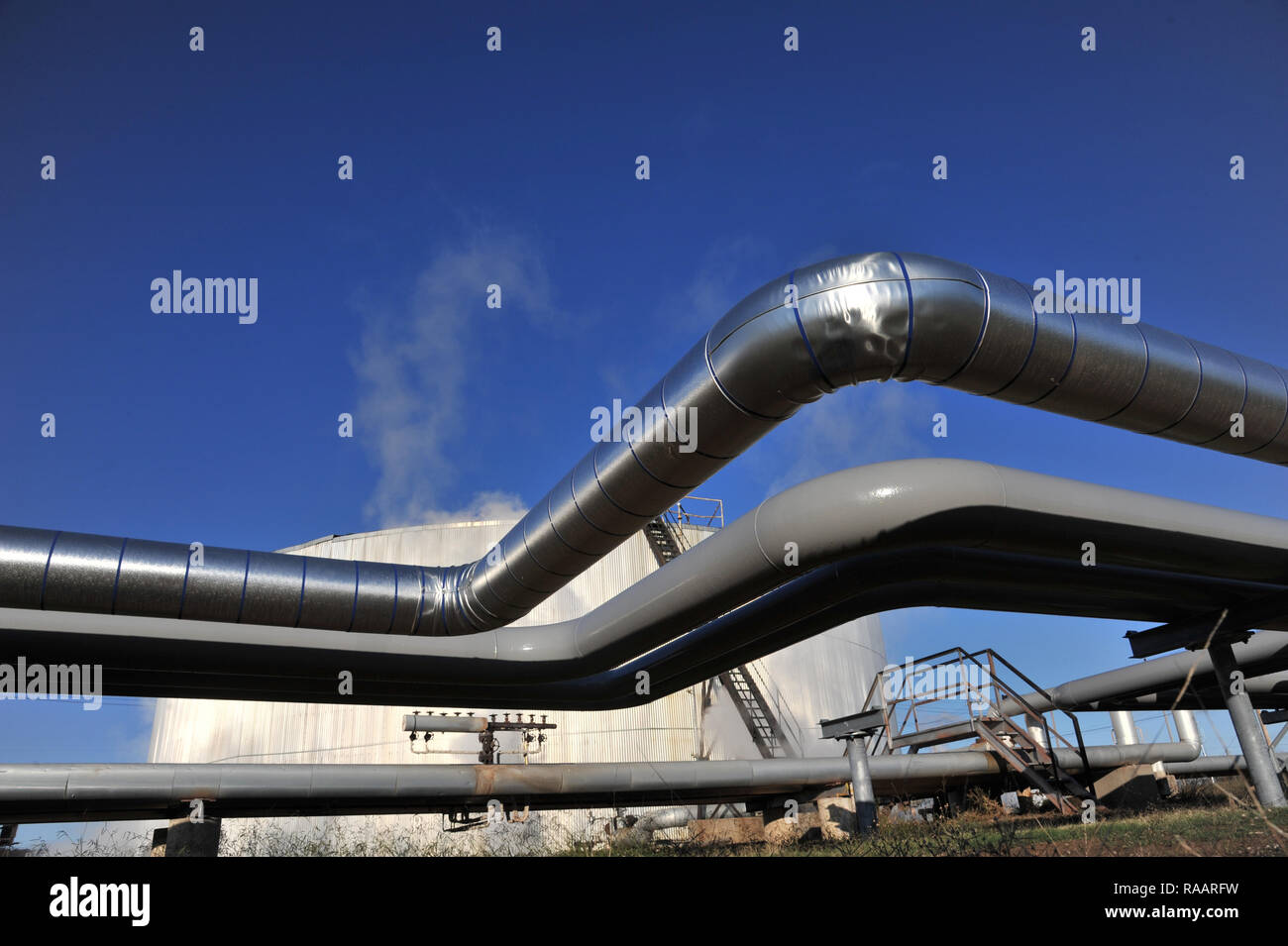 Pipe and Refinery pipelines Stock Photo - Alamy