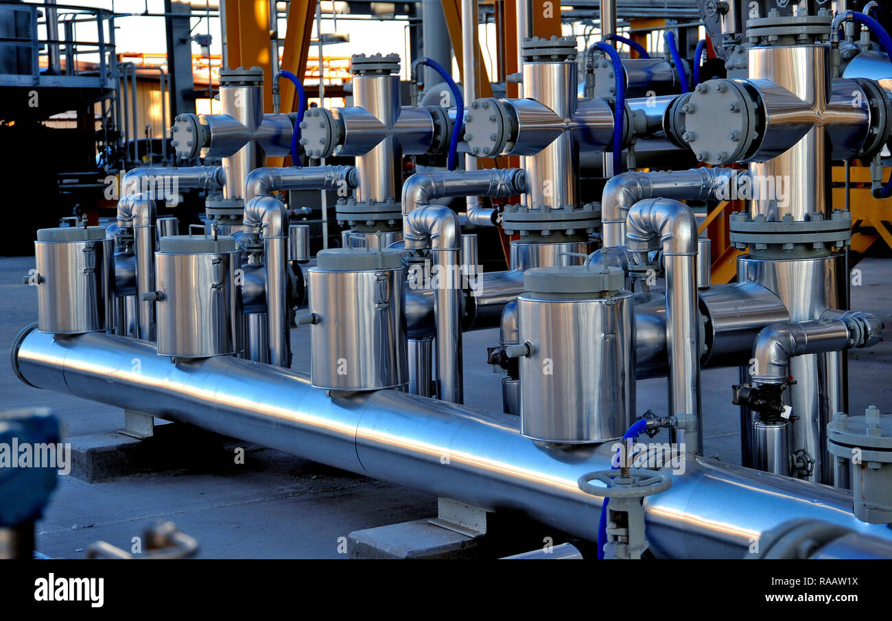 Pipe and Refinery pipelines Stock Photo - Alamy