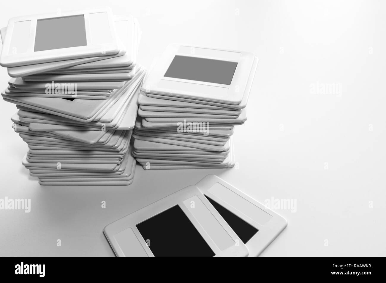 Stack of old reversal slide film in plastic frame Stock Photo - Alamy