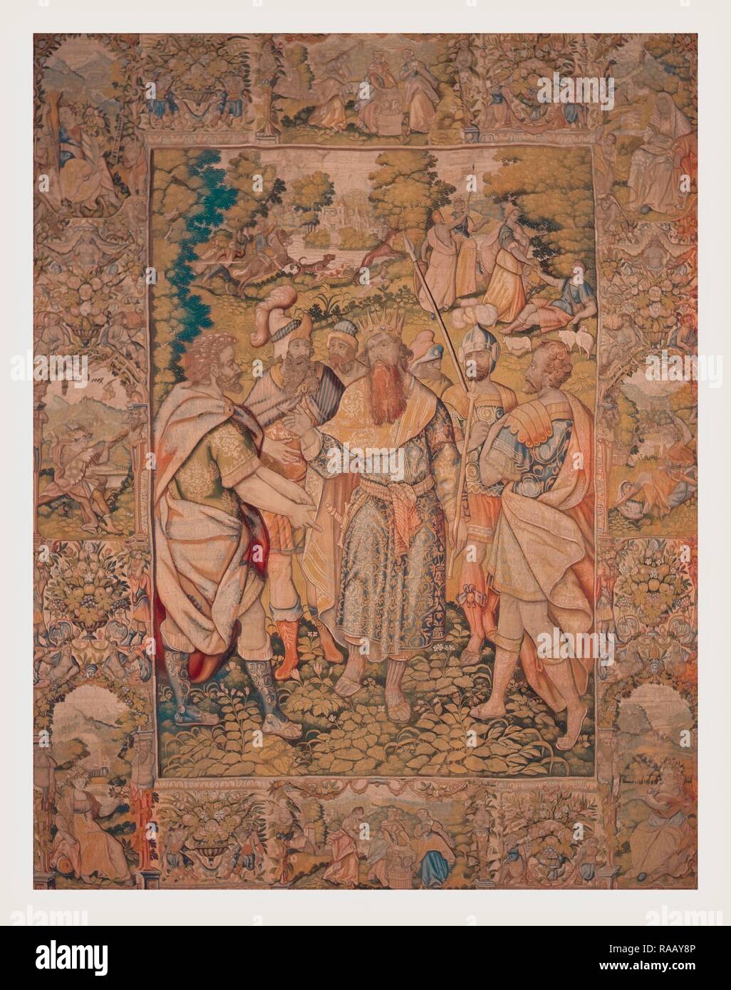 Priam, king of Troy with generals (?), Judgement of Pari. Reimagined by ...