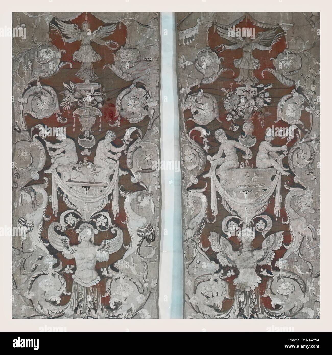 Pair of so-called 'Doria grotesques. Reimagined by Gibon. Classic art ...