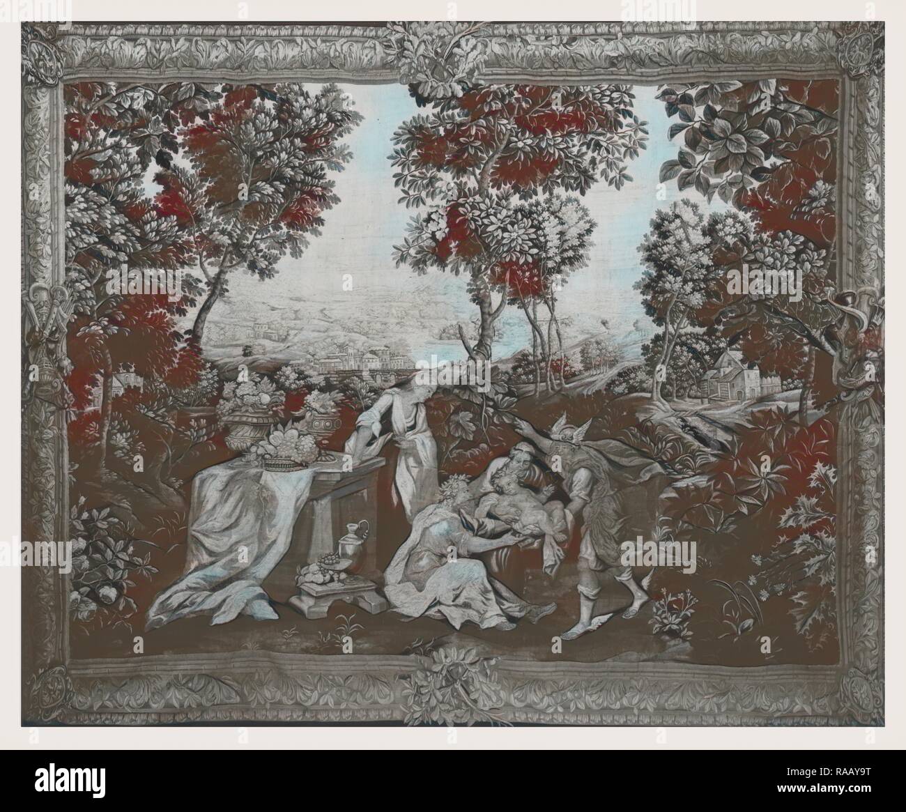 Mercury hands baby Bacchus over to nymphs of Nys. Reimagined by Gibon ...