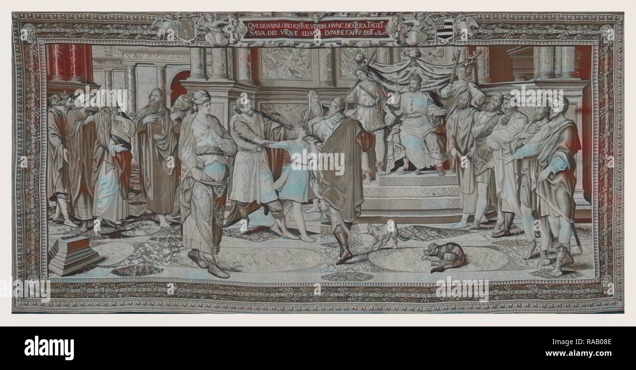 Sorcerer Elymas (Elymes, Bar-Jesus), is struck blind by St. Pau ...
