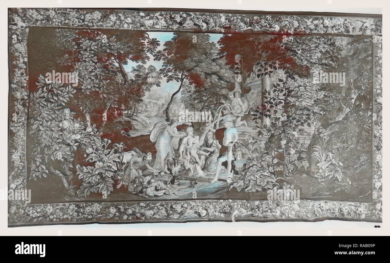 Mercury hands baby Bacchus over to nymphs of Nys. Reimagined by Gibon ...