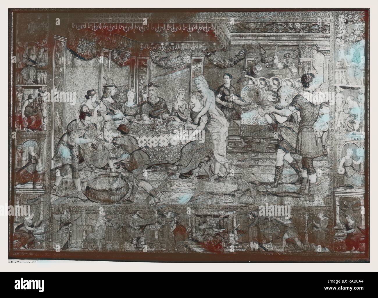 Mercury dining with Cecrops and his daughters, Envy infecting Aglauro ...