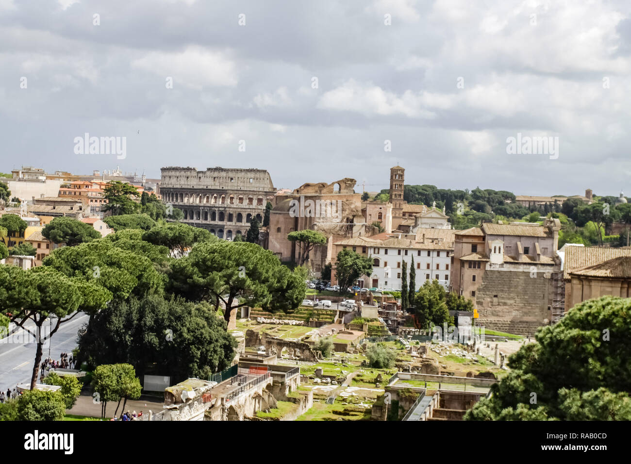 Rome, Italy - June 11, 2012: The eternal city of Rome, Roman streets ...